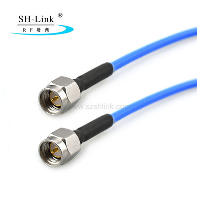 18GHz High frequency low loss SMA Male to SMA male connector SS405 cable