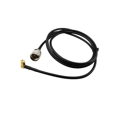 RF coaxial N type male to RP SMA right angle with RG174 cable