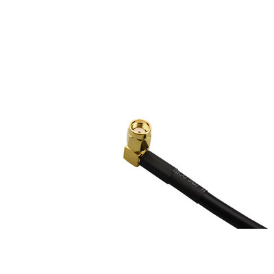 RF coaxial N type male to RP SMA right angle with RG174 cable