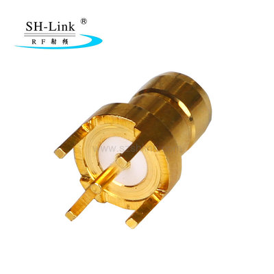 RF coaxial connector SMB male straight connector for PCB, gold plating