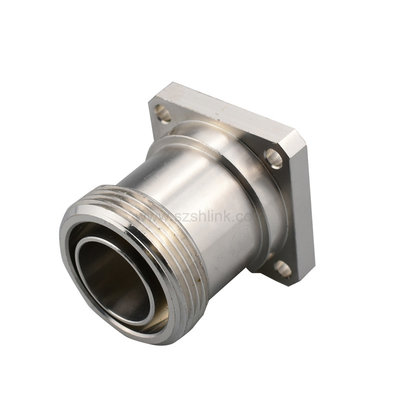 Connector 7/16 DIN female 4-hole flange solder O-ring panel mount，waterproof IP67