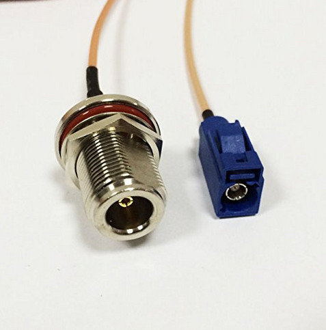 N Female bulkhead connector to Fakra female RF cable assembly wireless wifi