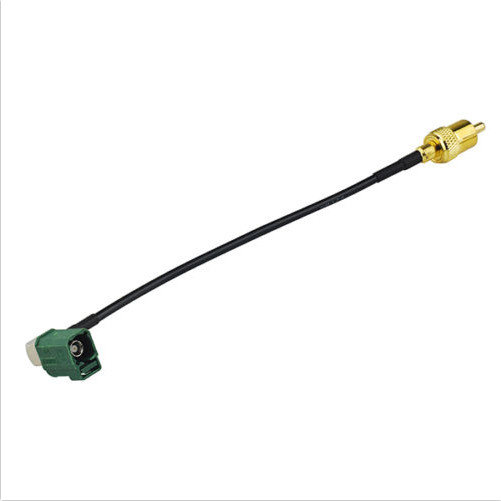 Fakra E female jack Right angle to RCA male adapter Pigtail cable RG174 for wireless