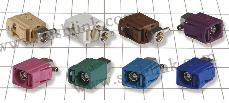 FAKRA Female Right Angle Connectors for RG174 RG316 RG58 cable