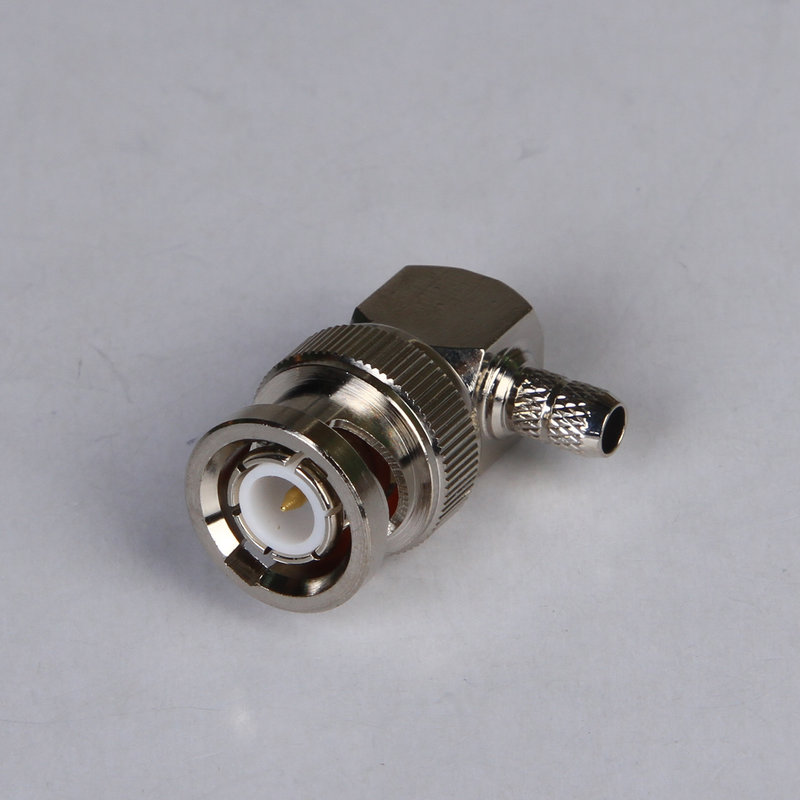 Wholesale BNC Crimp Male plug Right Angle connector for LMR100 RG316 RG174 cable