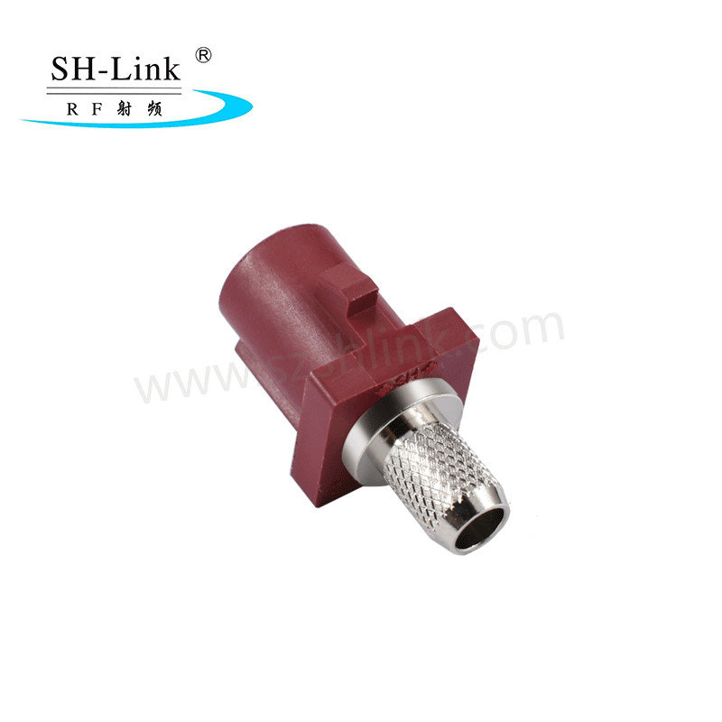 Fakra crimp Plug Male connector F code brown Radio for RG316 RG174 LMR100 cable