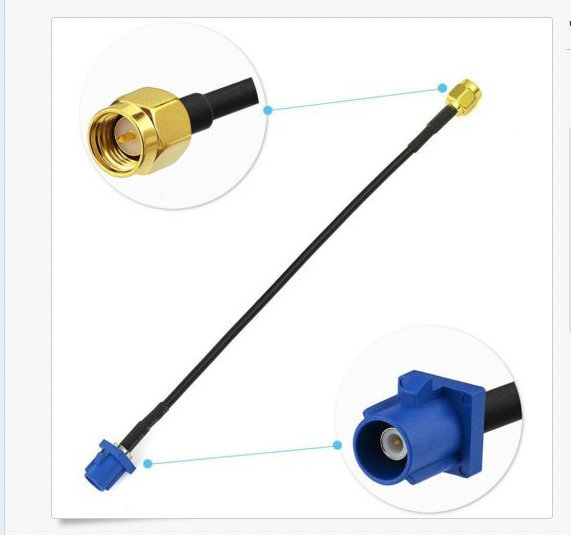 Vehicle Antenna Extension Pigtail SMA male to Fakra male Cable 1m China Shipping