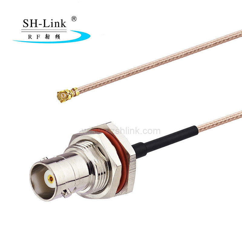 RF coaxial waterproof BNC female connector to UFL with RG1.37 cable assembly