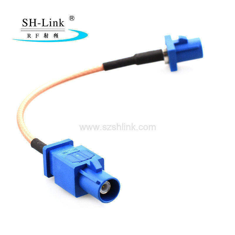 Long type Fakra male to Fakra plug connector with RG316 cable assembly