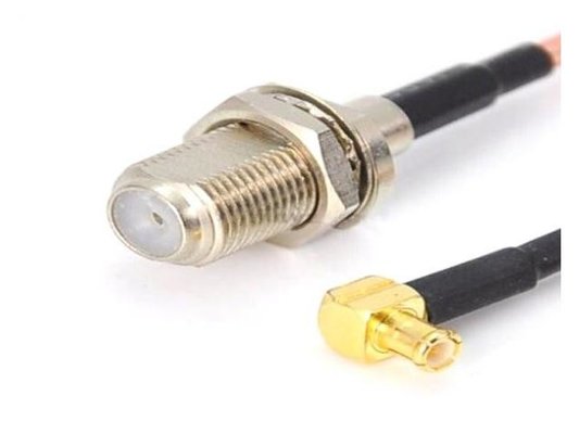 75 OHM Dual Shield Coaxial Cable Assemblies With F Female To MCX Male Connector