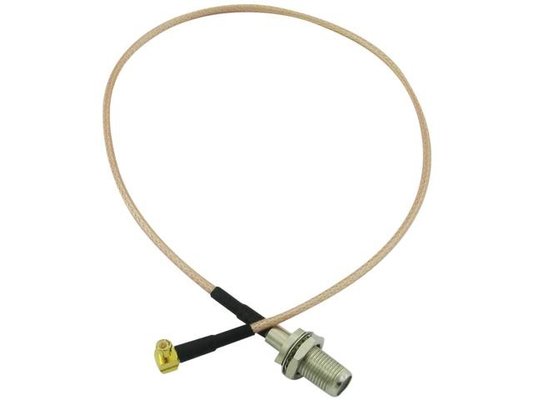75 OHM Dual Shield Coaxial Cable Assemblies With F Female To MCX Male Connector