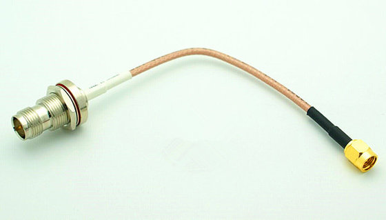 Brass RF Cable Assemblies Black DC 3GHz TNC Extension Cable RG 174