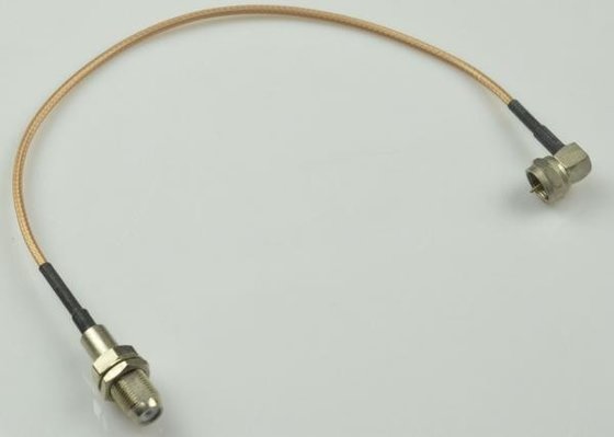 RG 174 Semi Rigid Cable Assemblies F Connector Female To IEC Connector Male