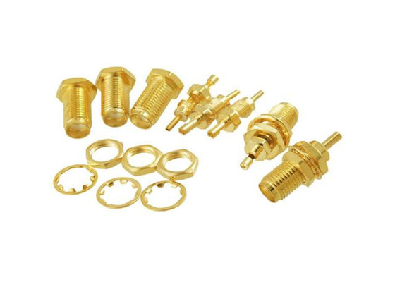 Commercial Female Bulkhead Connector , 1.13mm Cable SMA Coax Connector