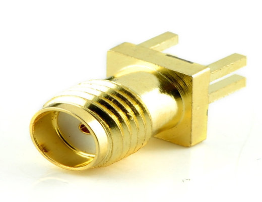 Welding Base SMA RF Connector Female Plug With PTFE / TPX  Insulator