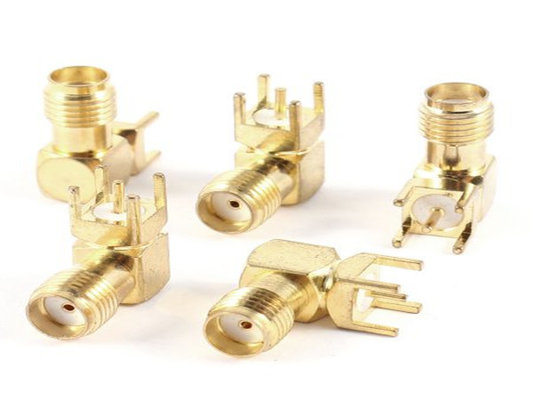 RP Reverse SMA RF Connector Right Angle PCB Receptacle for 1.32 mm Coaxial Cable