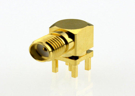 SMA Female Jack 50 OHM Coax Connector Through Hole PCB Mount Right Angle Cable Adapter