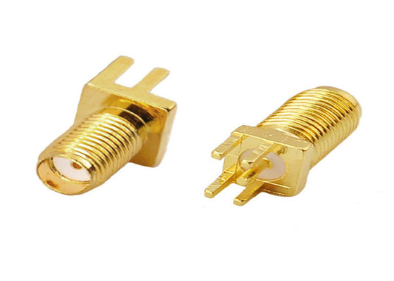 SMA Female Jack 50 OHM Coax Connector Through Hole PCB Mount Right Angle Cable Adapter