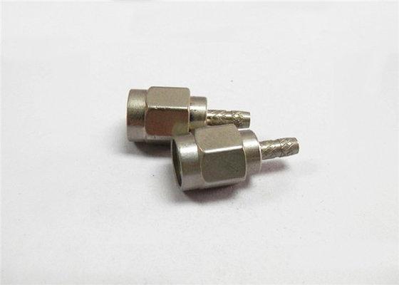 SMA RF Connector Male Type / SMA Coax Connectors Crimp for RG178 Cable
