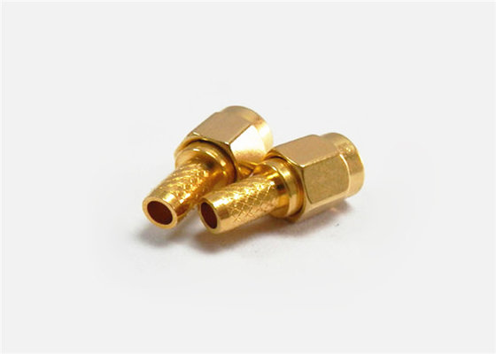 SMA RF Connector Male Type / SMA Coax Connectors Crimp for RG178 Cable