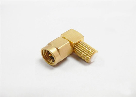 90 Degree Cable TV Connector Copper SMA Male To SMA Female Adapter