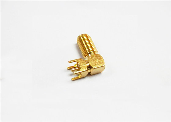 Networking SMA RF Connector , Female PCB Connector with Copper Conductor Material