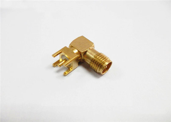 Networking SMA RF Connector , Female PCB Connector with Copper Conductor Material