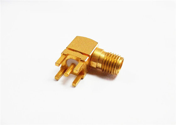 Networking SMA RF Connector , Female PCB Connector with Copper Conductor Material