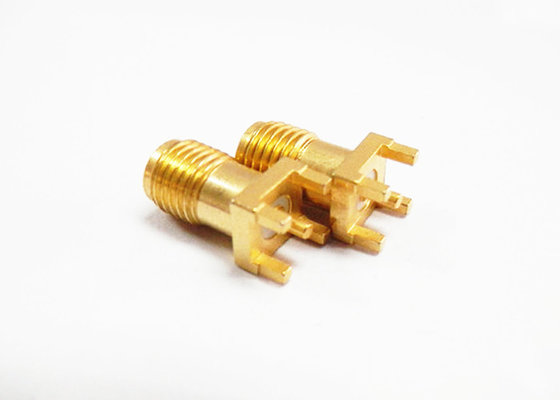 Thread Coupling Miniature SMA Female Bulkhead Connector PCB Mount SMA-KYE2