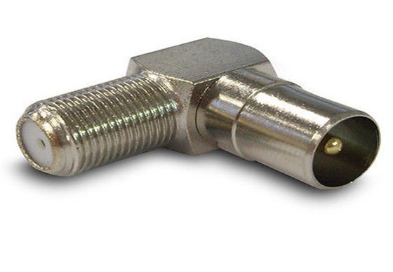 0.49N RF Antenna Connector Right Angle F Female To PAL Male Adapter