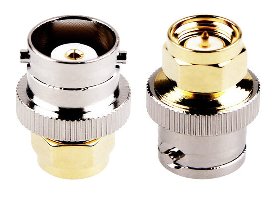 Coaxial RF Aerial Connector SMA Male To BNC Male Adapter With Nickel Plating