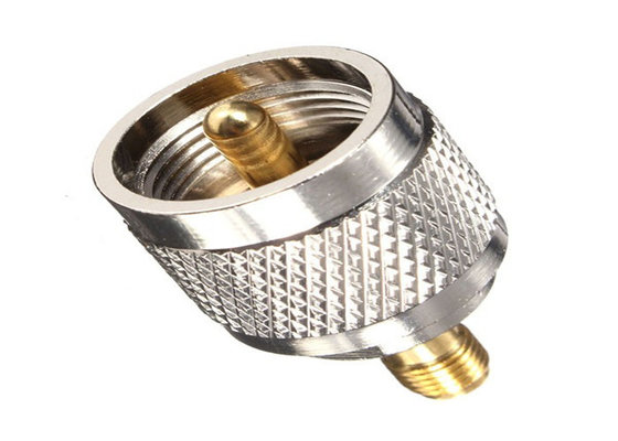 Brass RF Antenna Connector Straight F Male To SMA Female Adapter