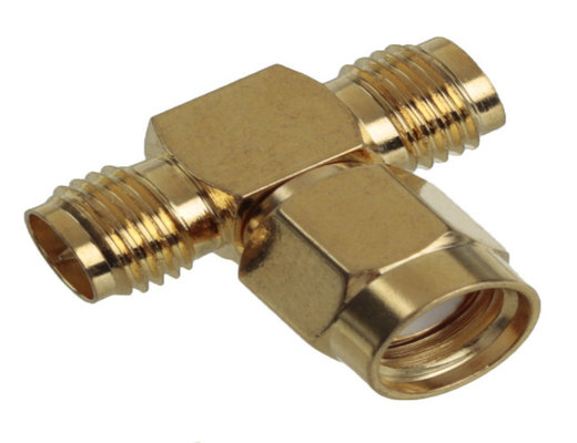 T schreiben Mann des Rf-Antennen-Verbindungsstück-SMA zu weiblichem Rf Spliter Adapter mit 2 SMA