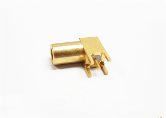 Male Plug SMB RF Connector PCB Mount Board , Gold Plated RF Coaxial Connector