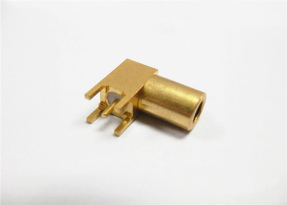 Male Plug SMB RF Connector PCB Mount Board , Gold Plated RF Coaxial Connector
