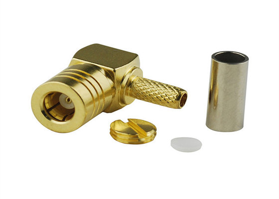 Gold Plated SMB Plug Connector Right Angle 90 Degree Socket Adapter For RG316 Cable
