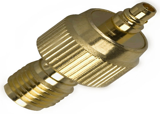 Brass MMCX RF Connector RF Coax Cable SMA Female To MMCX Male Adapter