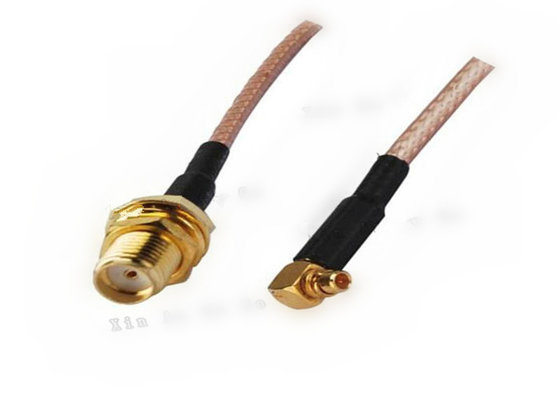 Brass MMCX RF Connector RF Coax Cable SMA Female To MMCX Male Adapter