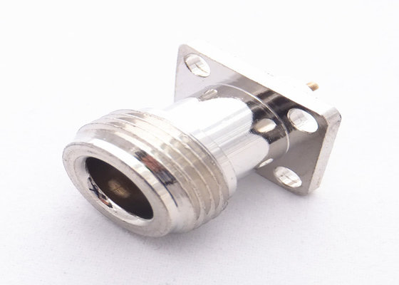 N Type Connector Flange Mount Solder Type , Female Jack Plug Connector