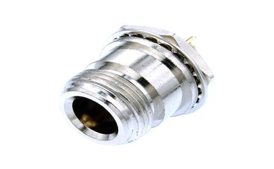 N Type Connector Flange Mount Solder Type , Female Jack Plug Connector