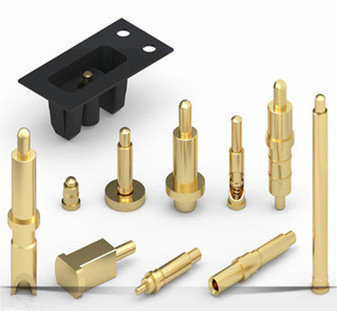Brass Pogo Pin Connector Spring Loaded Electrical Contact Pins 1 / 3 / 6mm