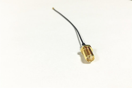 180 Degree SMA Female To IPEX MHF Plug 1.13 mm Coaxial Cable Black