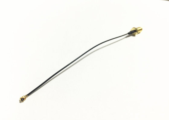 180 Degree SMA Female To IPEX MHF Plug 1.13 mm Coaxial Cable Black