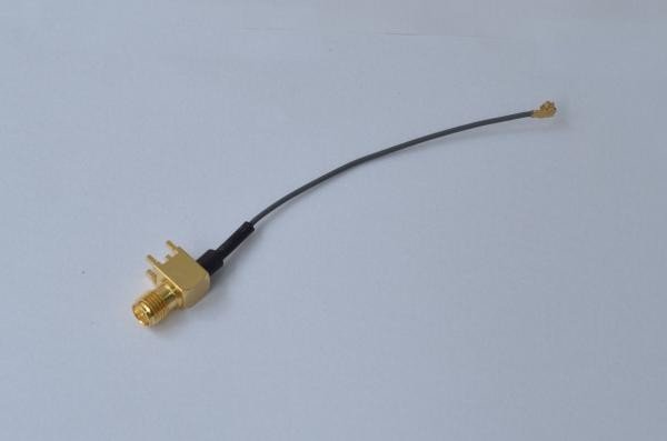 Extension RF Cable Assemblies SMA Female To IPEX MHF Plug 1.13 mm Coaxial Cable