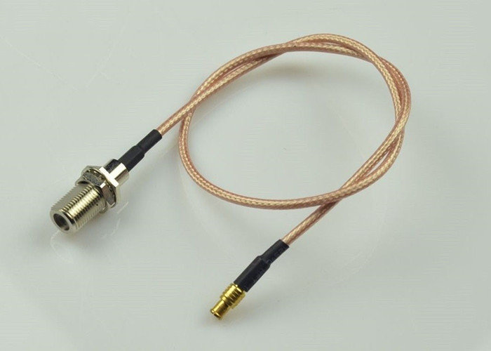 75 OHM Dual Shield Coaxial Cable Assemblies With F Female To MCX Male Connector