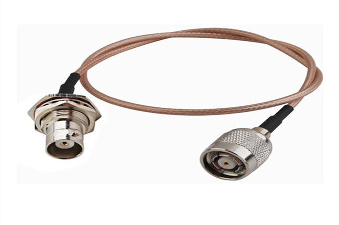 Brass RF Cable Assemblies Black DC 3GHz TNC Extension Cable RG 174