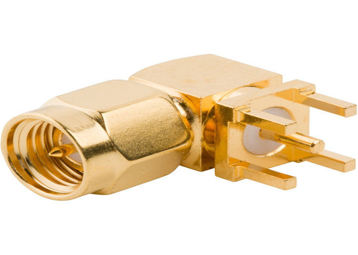 SMA Female Jack 50 OHM Coax Connector Through Hole PCB Mount Right Angle Cable Adapter