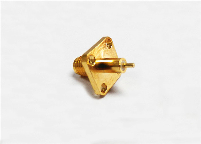 Brass SMA RF Connector Male 4 Hole Panel Mount Flange RF Antenna Connector Adapter