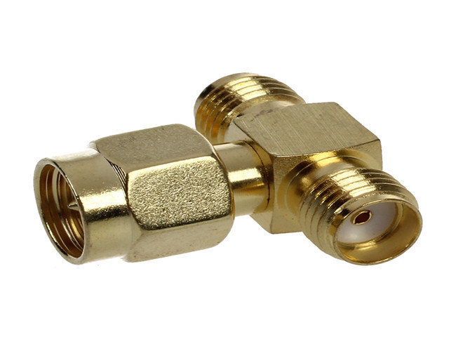 T schreiben Mann des Rf-Antennen-Verbindungsstück-SMA zu weiblichem Rf Spliter Adapter mit 2 SMA