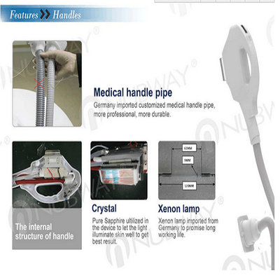 2 handles IPL SHR E-light three systens in one multifunctional machine for hair removal & skin rejuvenation